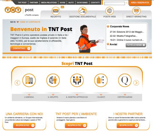 Nuova user experience con il portale di TNT Post dedicato ai servizi on ...