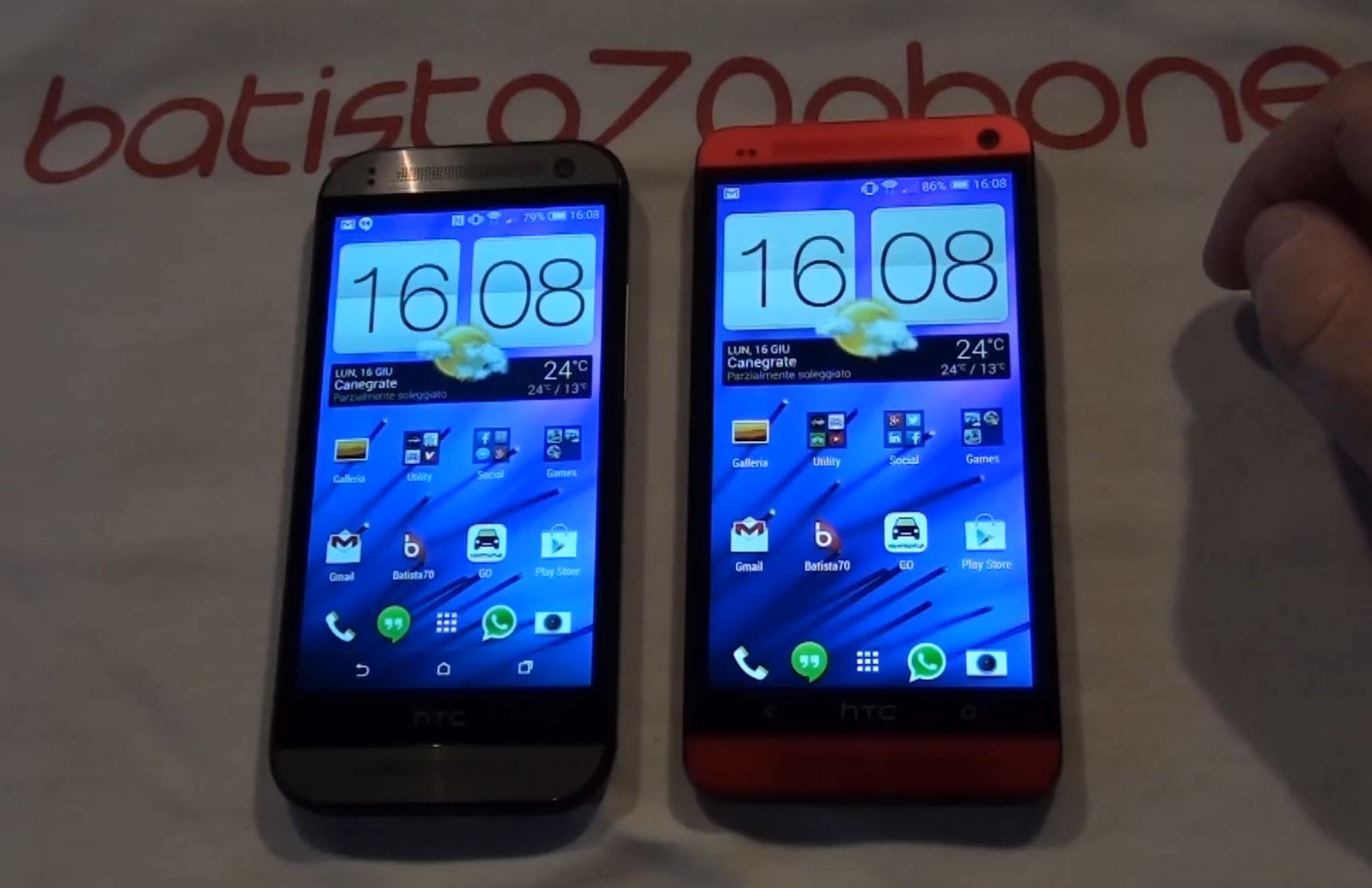 Video Confronto HTC One M7 vs HTC One Mini 2 da batista70phone - Batista70