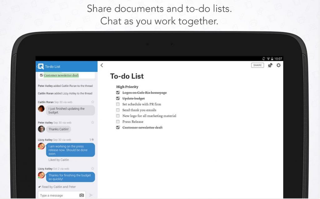QUIP lancia una nuova Chat Room - Batista70