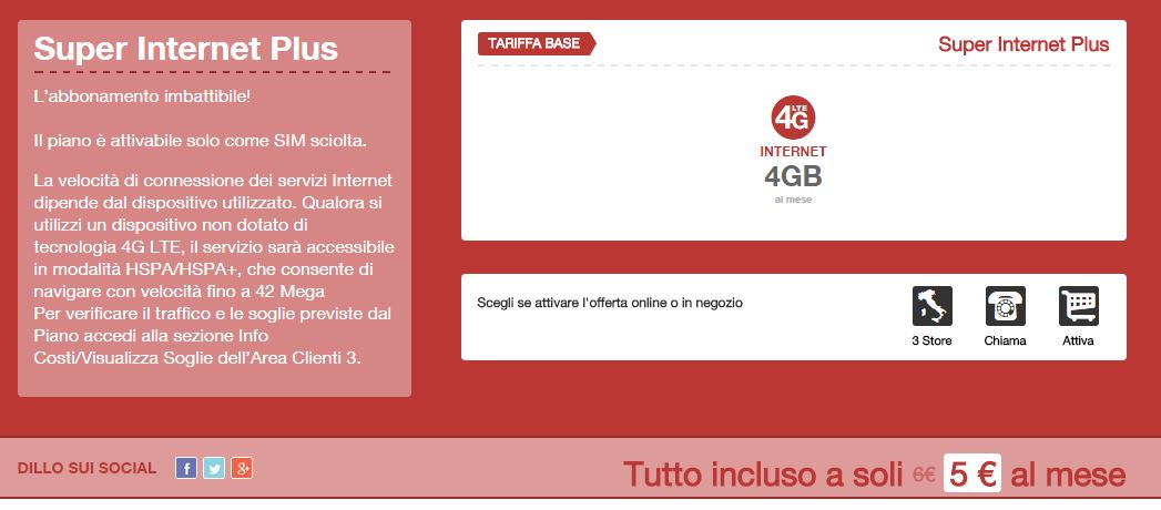 Super Internet Plus di 3 a 5€ - Batista70