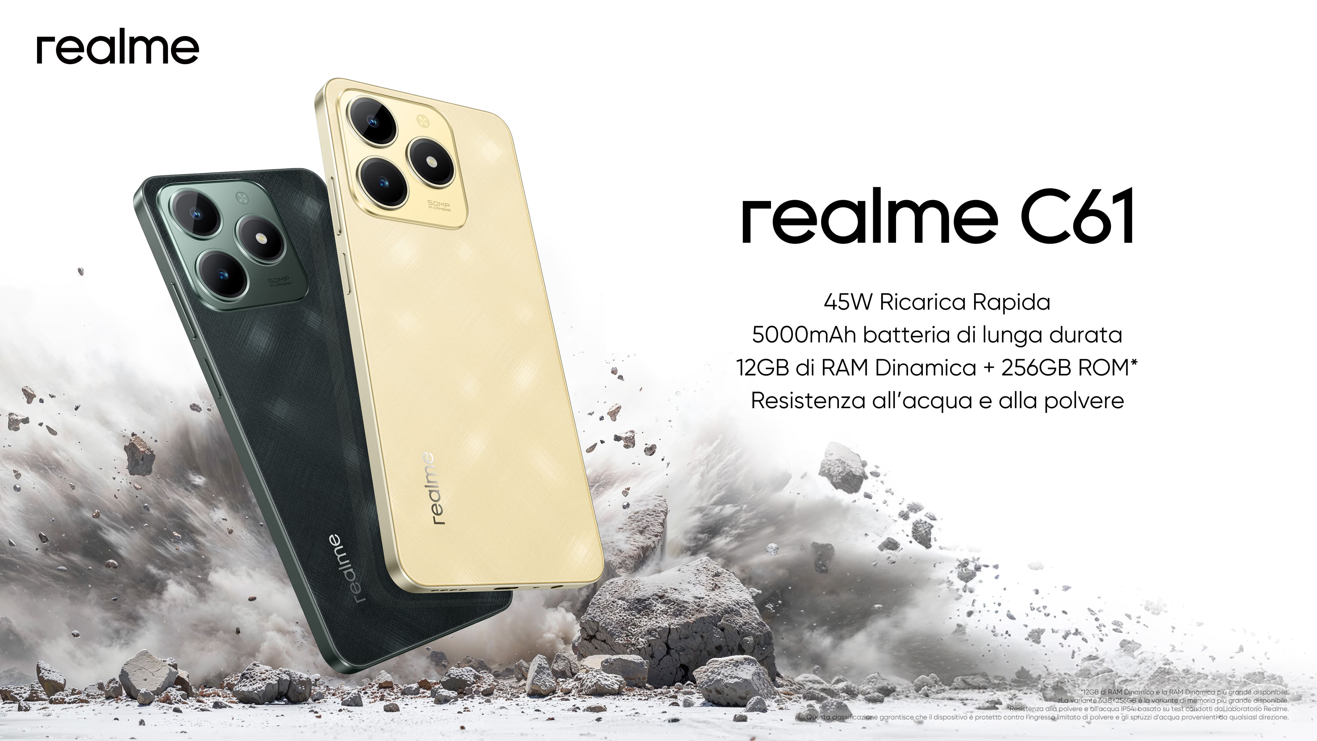 Realme C61: il nuovo campione di durabilità e performance a prezzo ...