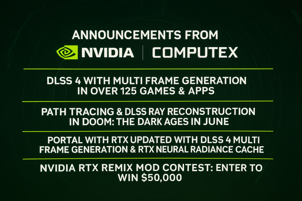 NVIDIA Computex 2025: DLSS 4 disponibile in oltre 125 giochi - Batista70